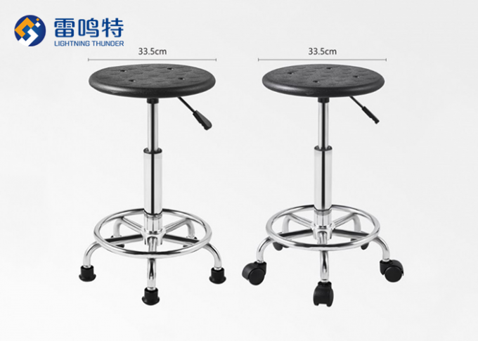 Black Revolving Laboratory Stool Chair Anti Static Lab Chairs